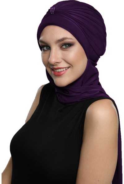 Fidan Bone İncili Atkılı El İşi İnci İşlemeli Hazır Bone