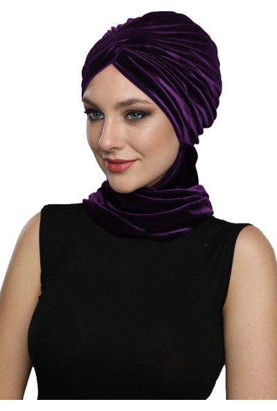 Fidan Bone Kadife Çapraz Atkılı Hazır Bone