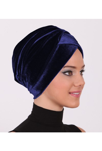 Fidan Bone Kadife Kardelen Astarlı Hazır Türban Tesettür Bone