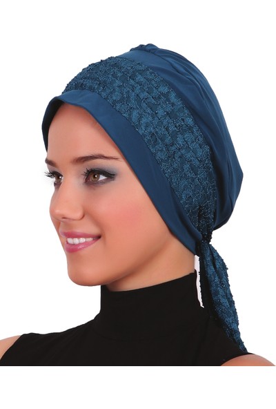 Fidan Bone Dantel Bandana Petrol Hazır Türban Tesettür Bone Fidan Bone Dantel Bandana Petrol Hazır Türban Tesettür Bone