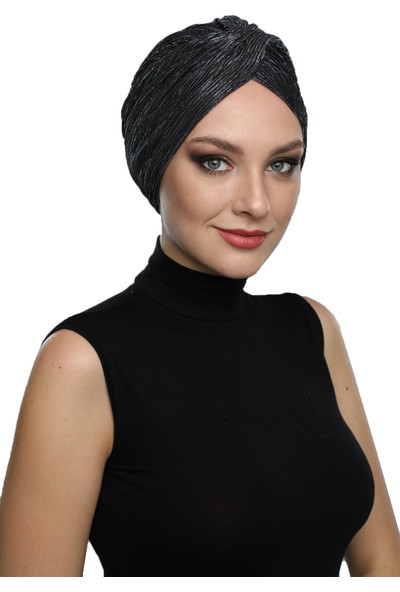 Fidan Bone Simli Çapraz Astarlı Hazır Türban Tesettür Bone Fidan Bone Simli Çapraz Astarlı Hazır Türban Tesettür Bone