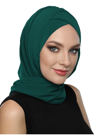 Fidan Bone Şallı Takmatik Sade Hazır Türban Tesettür Bone Namaz Örtüsü