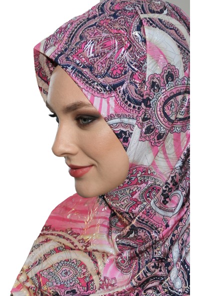 Fidan Bone Desenli Takmatik Bone Tesettür Kadın