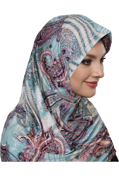 Fidan Bone Desenli Takmatik Bone Tesettür Kadın