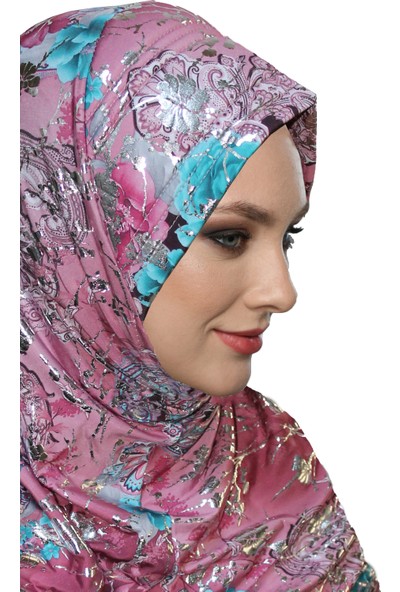 Fidan Bone Desenli Takmatik Bone Tesettür Kadın