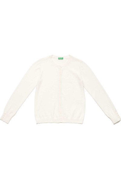 United Colors Of Benetton Kız Çocuk Benetton Logo Triko Hırka