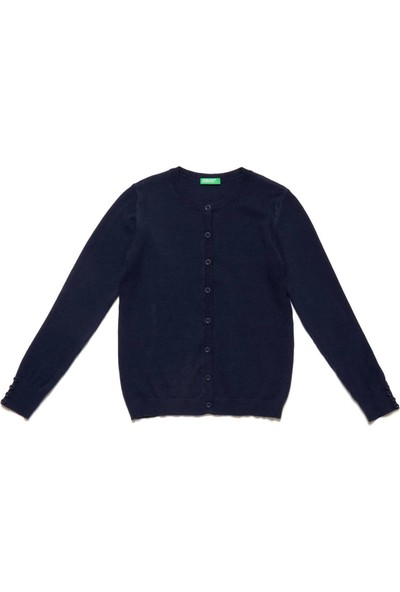 United Colors Of Benetton Kız Çocuk Benetton Logo Triko Hırka