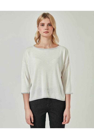 United Colors Of Benetton Ipek Karışımlı Kayık Yaka Triko
