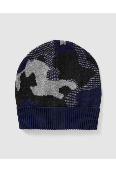 United Colors Of Benetton Erkek Çocuk Kamuflaj Desenli Triko Bere United Colors Of Benetton Erkek Çocuk Kamuflaj Desenli Triko Bere