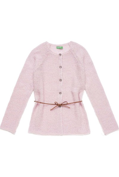 United Colors Of Benetton Kız Çocuk Kemer Detaylı Hırka