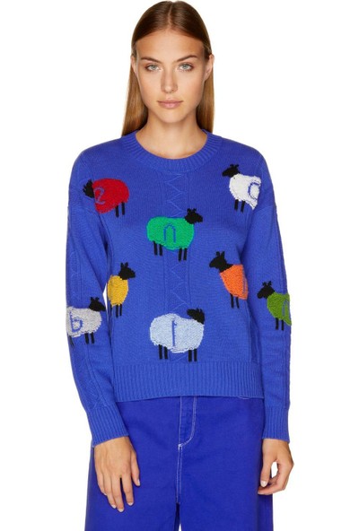 United Colors Of Benetton Kuzu Nakışlı Kazak