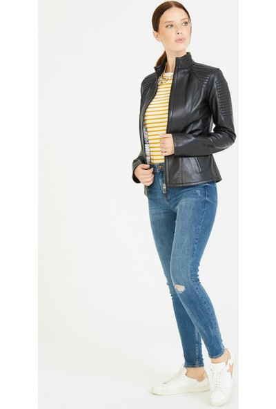 Deri Company Kadın Deri Mont Arwen Siyah 211508