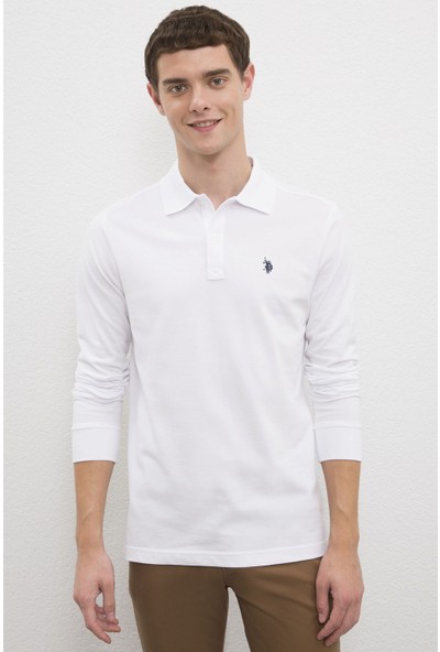 U.S. Polo Assn. Erkek Beyaz Sweatshirt Basic 50225335-VR013 U.S. Polo Assn. Erkek Beyaz Sweatshirt Basic 50225335-VR013