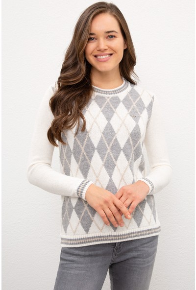 U.S. Polo Assn. Kadın Beyaz Triko Kazak 50229440-VR071 U.S. Polo Assn. Kadın Beyaz Triko Kazak 50229440-VR071