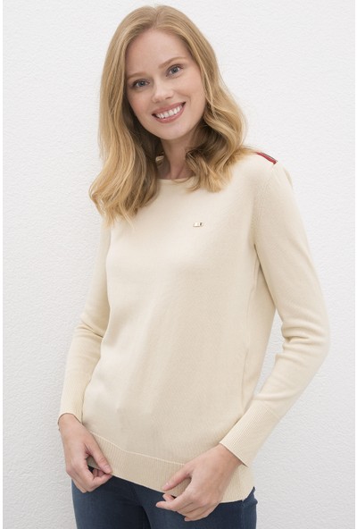 U.S. Polo Assn. Kadın Beyaz Triko Kazak 50223950-VR071 U.S. Polo Assn. Kadın Beyaz Triko Kazak 50223950-VR071