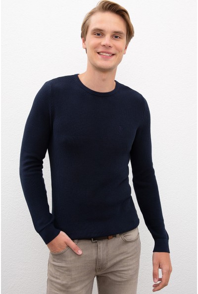 U.S. Polo Assn. Erkek Lacivert Triko Kazak 50223879-VR033