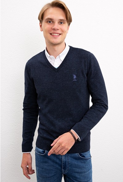 U.S. Polo Assn. Erkek Lacivert Triko Kazak 50223888-VR033 U.S. Polo Assn. Erkek Lacivert Triko Kazak 50223888-VR033