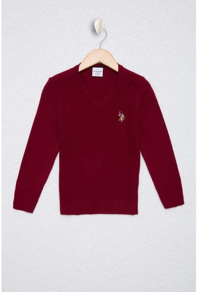 U.S. Polo Assn. Erkek Çocuk Kırmızı Triko Kazak Basic 50224680-VR014 U.S. Polo Assn. Erkek Çocuk Kırmızı Triko Kazak Basic 50224680-VR014