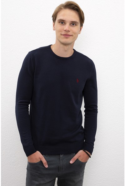 U.S. Polo Assn. Erkek Lacivert Triko Kazak Basic 50224730-VR033 U.S. Polo Assn. Erkek Lacivert Triko Kazak Basic 50224730-VR033