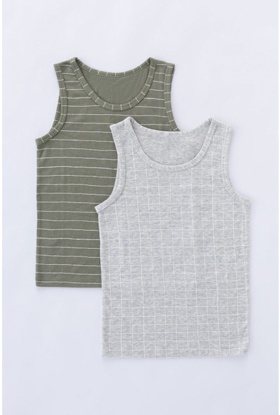 Penti Gri Erkek Çocuk Grey Mix Termal 2'li Atlet