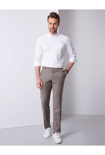 Pierre Cardin Camel Slim Fit Pantolon 50207181-VR015 Pierre Cardin Camel Slim Fit Pantolon 50207181-VR015