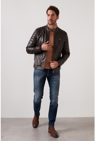 Pierre Cardin Suni Deri Ceket Erkek Deri Ceket Pcse200897