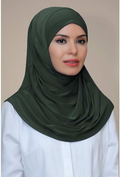 Hürrem Kadın Haki Pratik Boneli Şal Hürrem Kadın Haki Pratik Boneli Şal