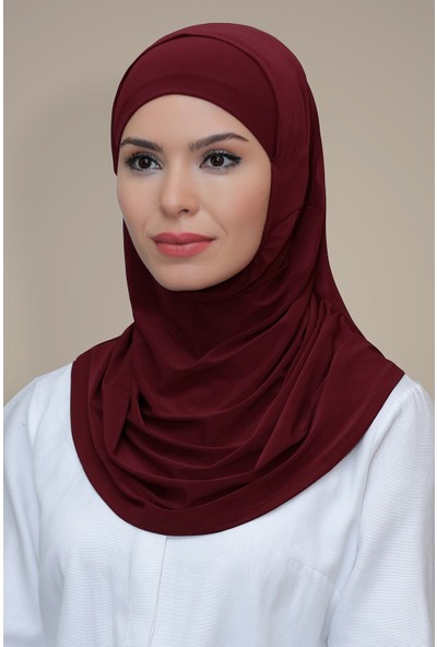 Hürrem Kadın Bordo Pratik Boneli Şal Hürrem Kadın Bordo Pratik Boneli Şal