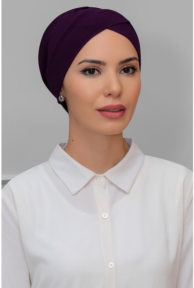 Hürrem Kadın Mürdüm Pratik Çapraz Bone