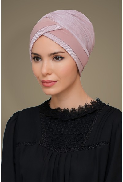 Hürrem Kadın Pudra Piliseli Ikili Çapraz Bone