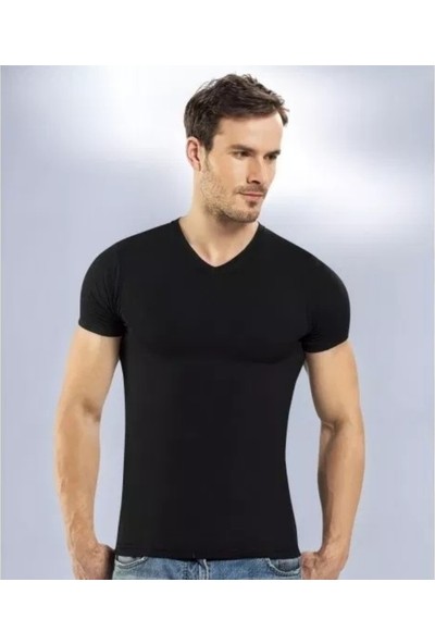 Seher Yıldızı Erkek T-Shirt 3'lü Paket Ribana V Yaka 0061 Seher Yıldızı Erkek T-Shirt 3'lü Paket Ribana V Yaka 0061