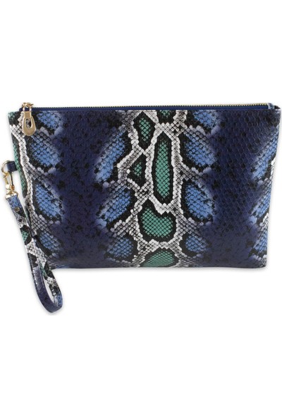 Messe Kadın Küçük Boy Piton Desen Clutch Çanta Messe Kadın Küçük Boy Piton Desen Clutch Çanta