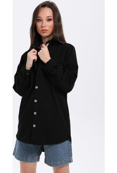 Denimaj Alicia Gabardin Ceket Siyah