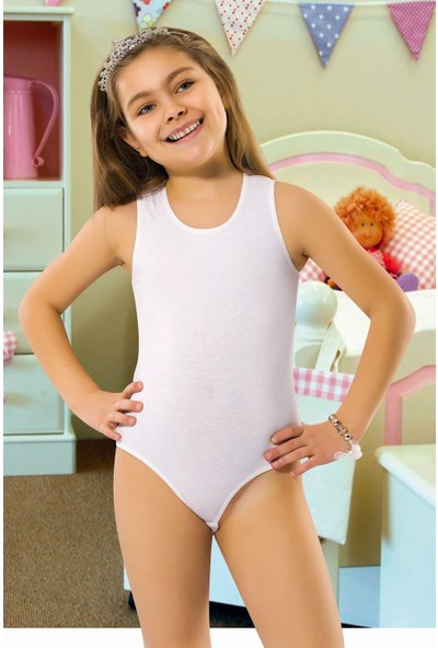 Kız Çocuk Pamuklu Kalın Askılı Çıtçıtlı Badi 6'lı Paket