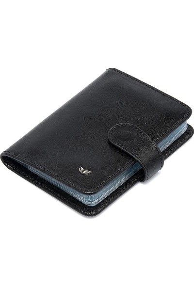 Tergan Siyah Deri Kredi Kartlık 01210B06