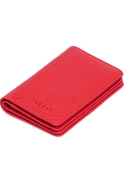 Tergan Kırmızı Deri Kredi Kartlık 01601B68