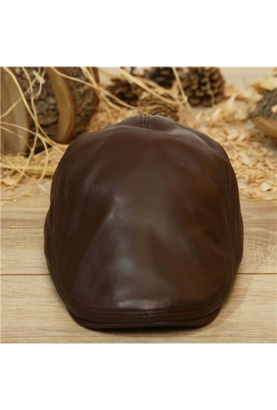 Chapka Erkek Deri Kasket (E-117)