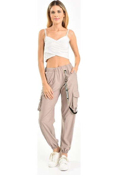 Modkofoni Belden Lastikli Yandan Cepli Taş Kargo Pantolon 38 Modkofoni Belden Lastikli Yandan Cepli Taş Kargo Pantolon 38