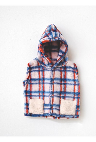 Andywawa Peluş Bebek Yelek Ekose