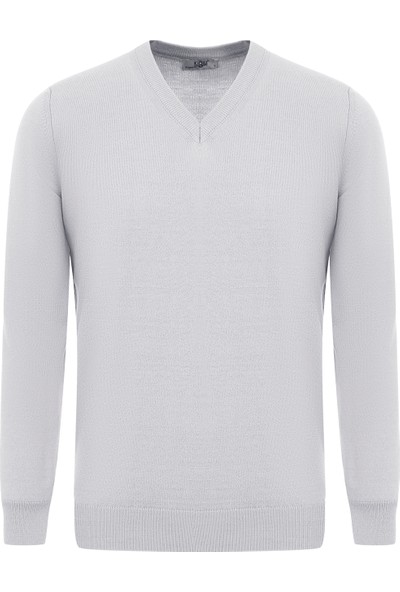 Kiğılı V Yaka Regular Fit Triko Kazak