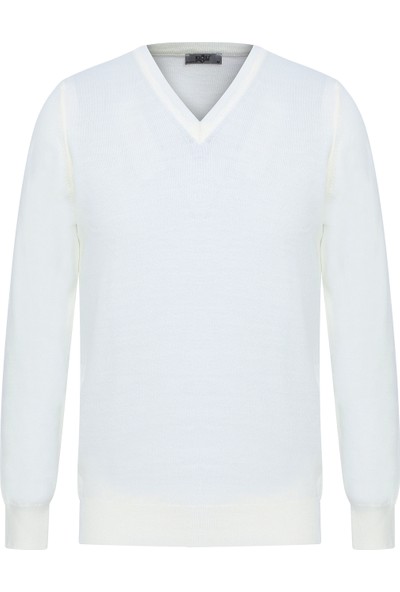 Kiğılı V Yaka Regular Fit Triko Kazak