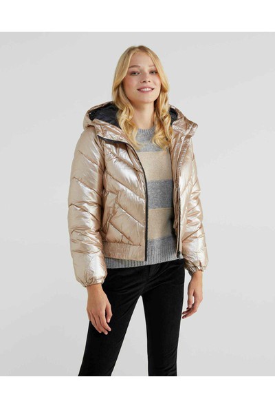 United Colors Of Benetton Metalik Görünümlü Şişme Mont