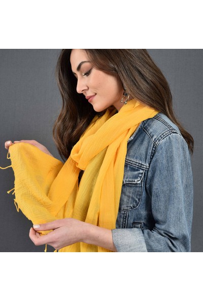 Dosimira Pamuklu Saçaklı Fular/şal