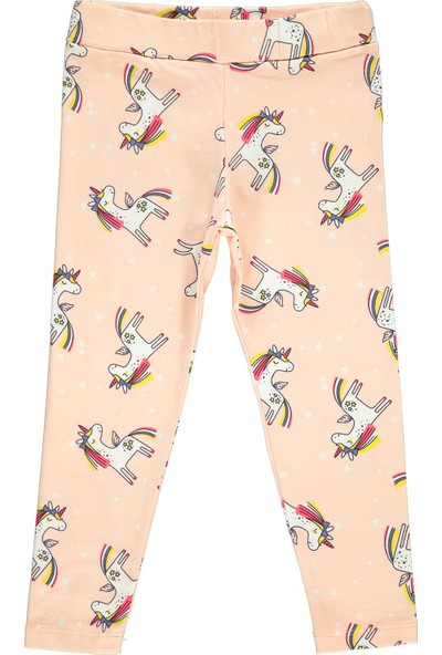 Civil Kız Çocuk Uzun Tayt 2-5 Yaş Somon