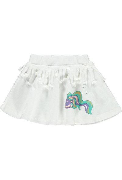 Kujju Kız Bebek Etek 6-18 Ay Ekru