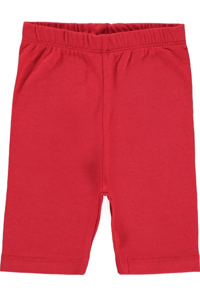 Kujju Kız Bebek Düz Model Diz Altı 6-18 Ay Tayt Kırmızı