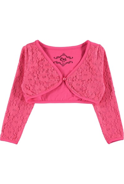 Civil Kız Çocuk Dantelli Bolero 2-5 Yaş Fuşya