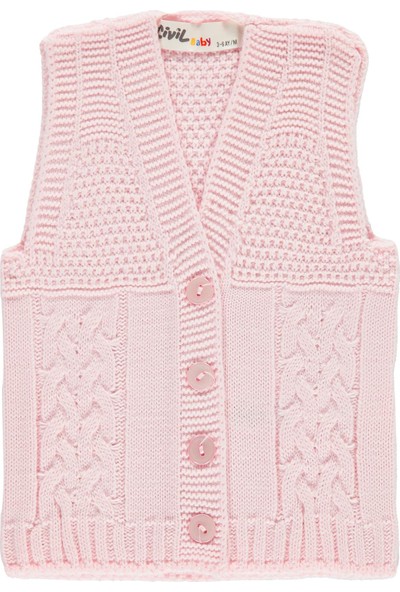 Civil Baby Bebek Triko Yelek 3-18 Ay Pembe Civil Baby Bebek Triko Yelek 3-18 Ay Pembe