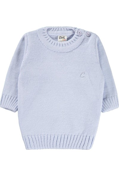 Civil Baby Erkek Bebek Triko Kazak 6-18 Ay Mavi