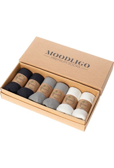 Moodligo Premium Erkek Bambu Patik Çorap 2 Füme - 2 Gri - 2 Beyaz Moodligo Premium Erkek Bambu Patik Çorap 2 Füme - 2 Gri - 2 Beyaz